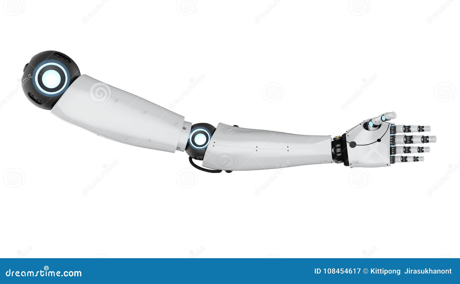 Cyborg arm isolated stock illustration. Illustration of tech - 108454617