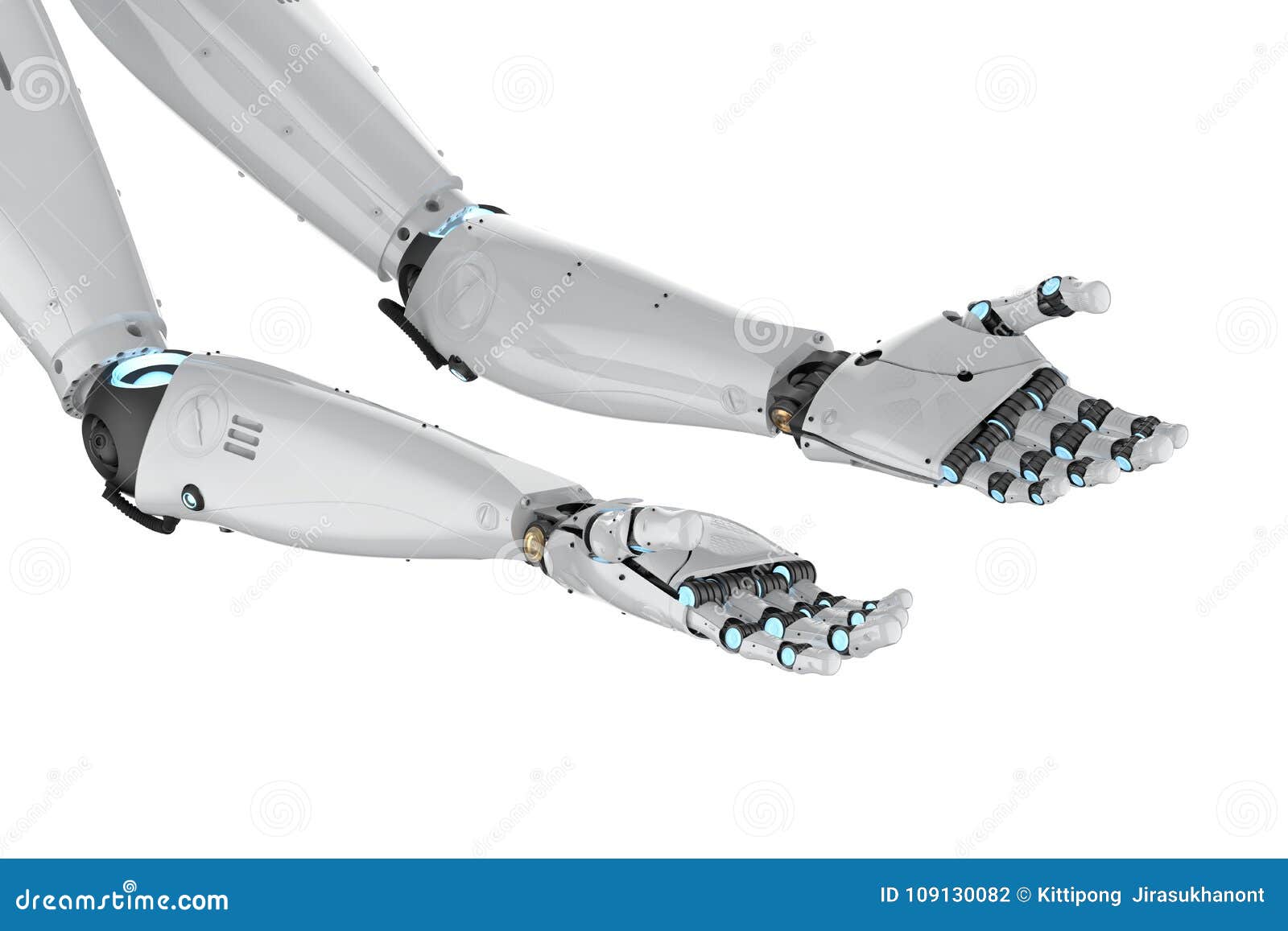 Cyborg arm isolated stock illustration. Illustration of white - 109130082