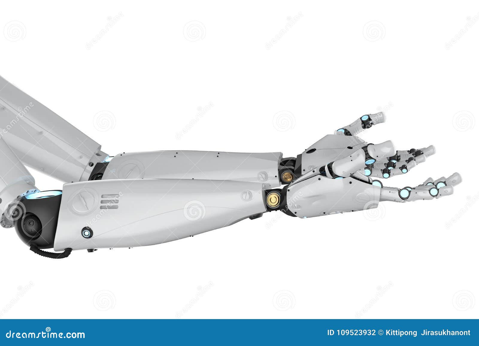 Cyborg arm isolated stock illustration. Illustration of cybernetic ...