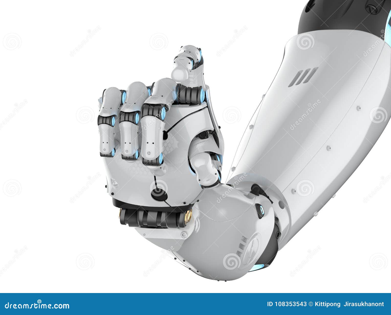 Cyborg hand isolated stock illustration. Illustration of technology ...