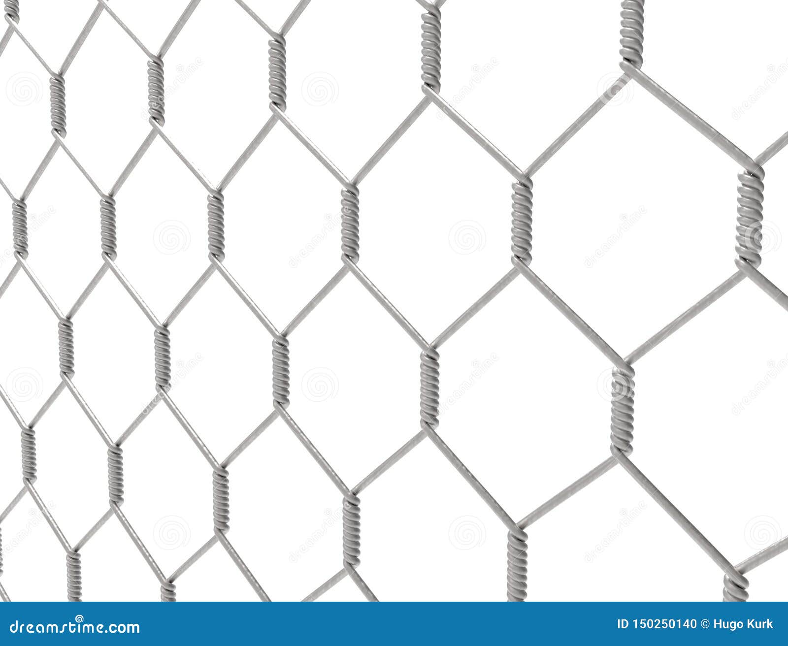 3d Rendering of a Metal Fence Isolated on White Background Stock ...
