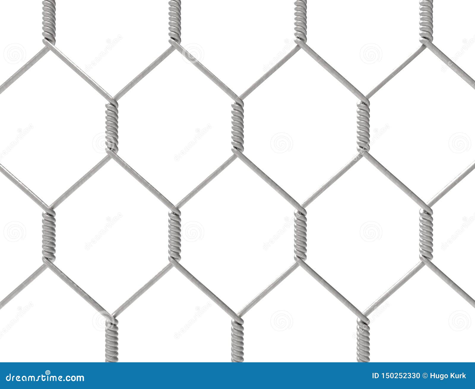 3d Rendering of a Metal Fence Isolated on White Background Stock ...