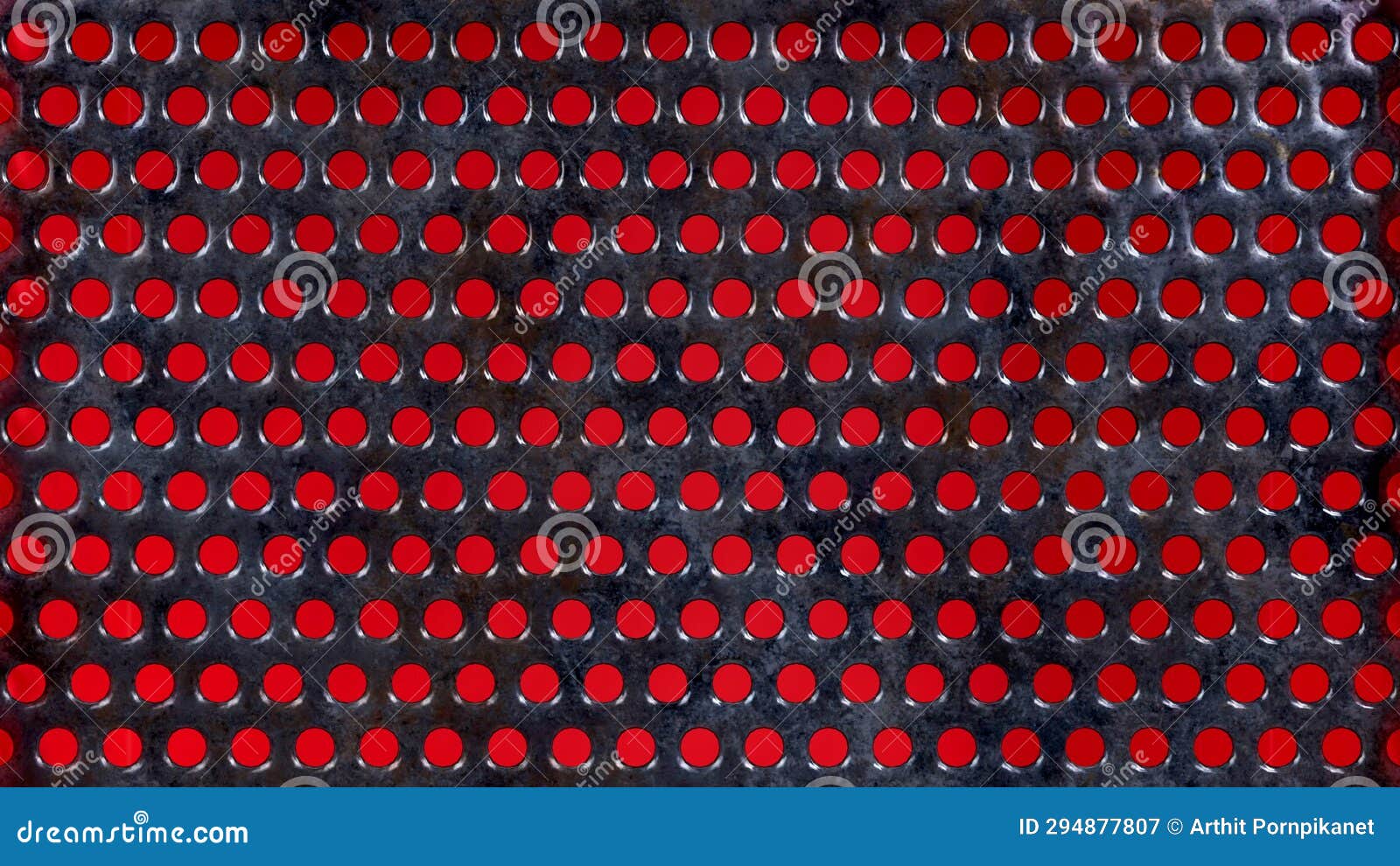 3D Rendering of Metal Mesh, Pattern of Perforated Metal, Black Mesh ...