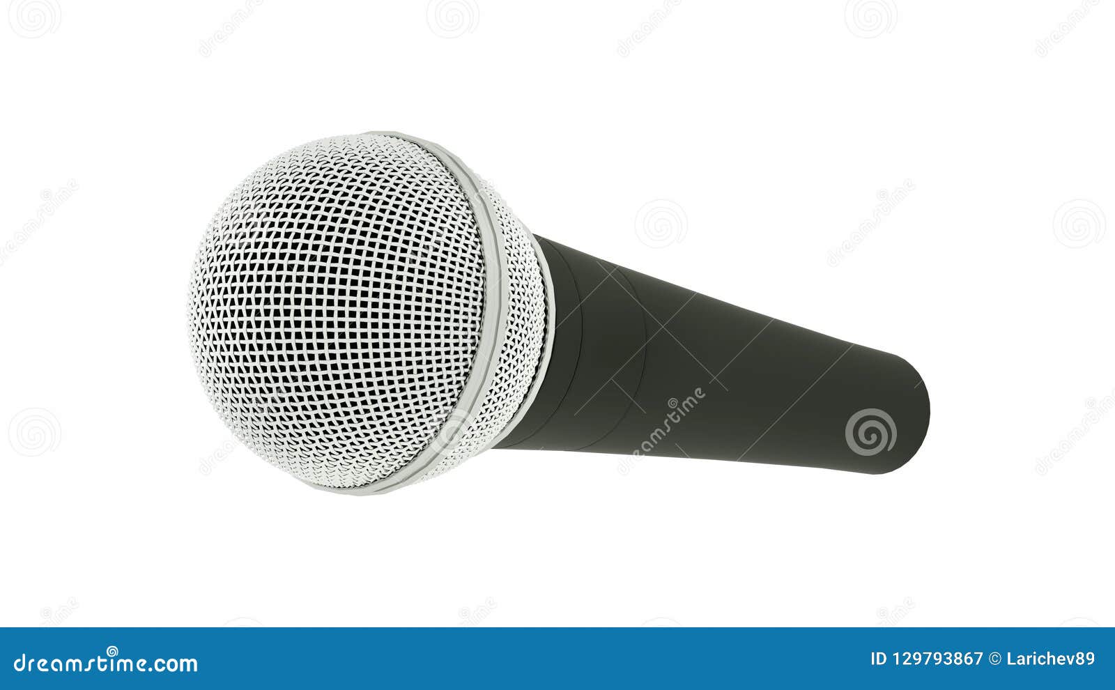 3d Rendering Microphone Isolated on White Background Stock Image ...