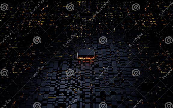3d Rendering Microprocessor Cpu Chipset Central Processor Unit On The