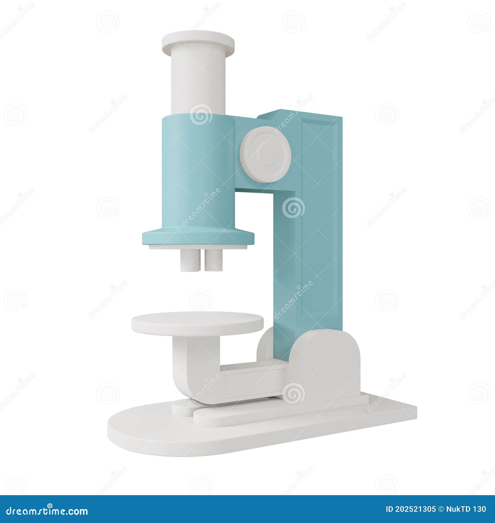 Microscope, 3d Icons, Pastel Minimal Cartoon Style Isolated Royalty ...