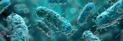 3D Rendering of Microscopic View of Multiplying Bacteria ...