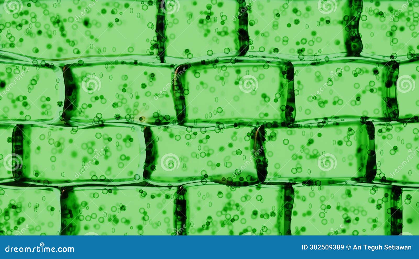 3d Rendering of a Microscopic View of a Plant Cell Stock Illustration ...