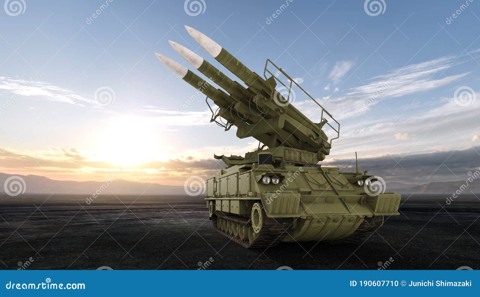 3D Rendering of Military Tank Stock Illustration - Illustration of ...