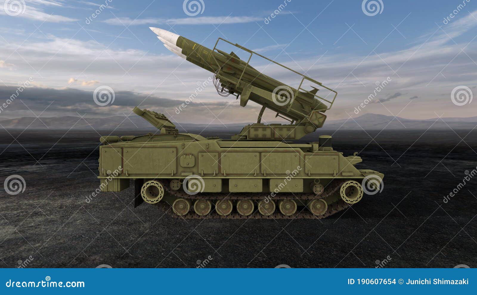 3D Rendering of Military Tank Stock Illustration - Illustration of ...