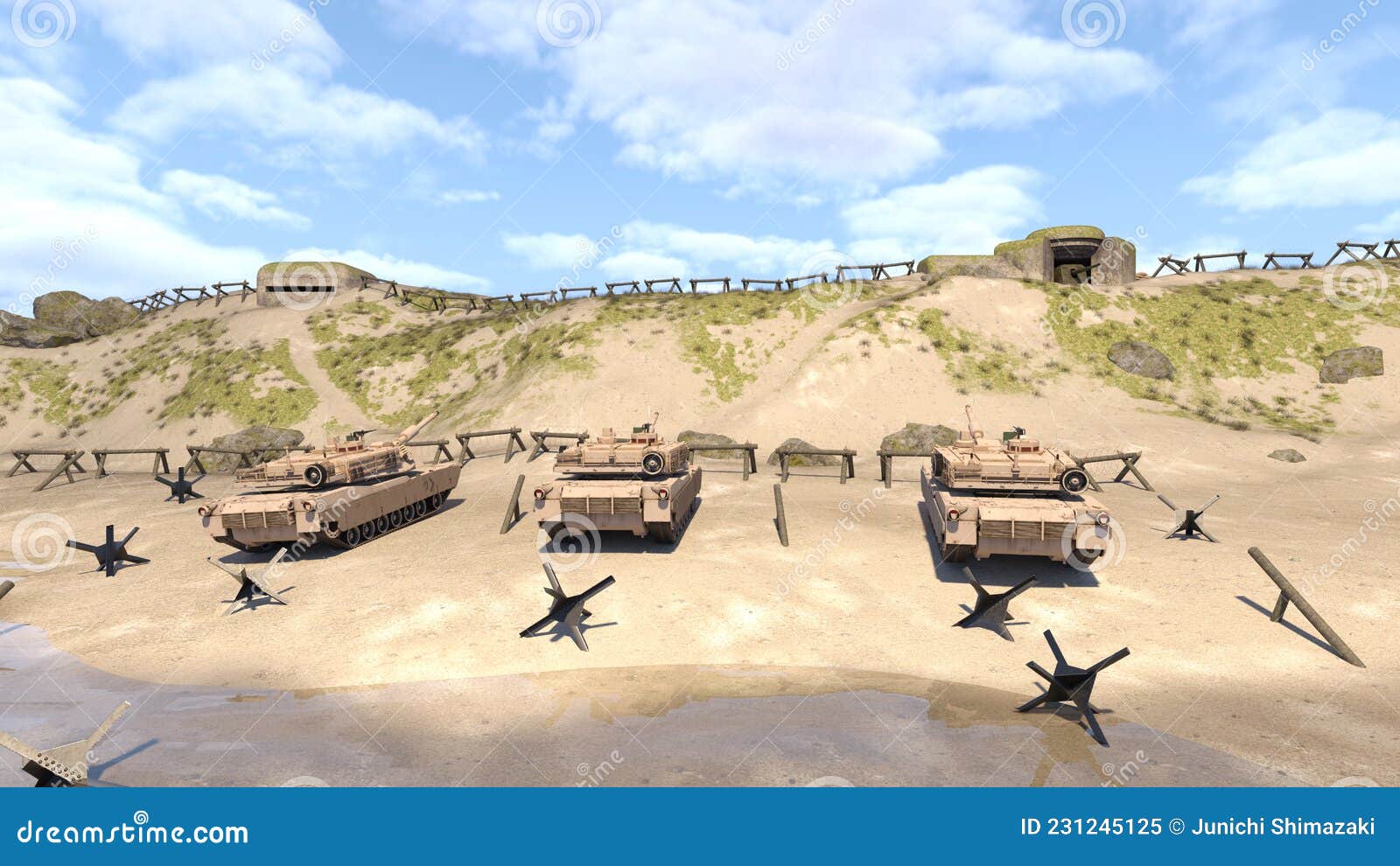 3D Rendering of the Military Tank Stock Illustration - Illustration of ...