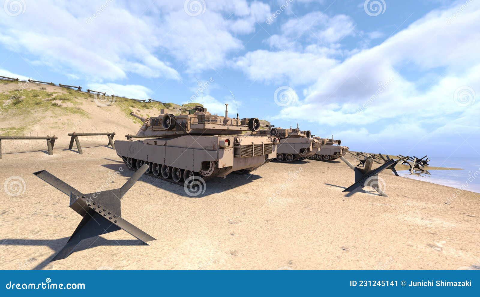 3D Rendering of the Military Tank Stock Illustration - Illustration of ...