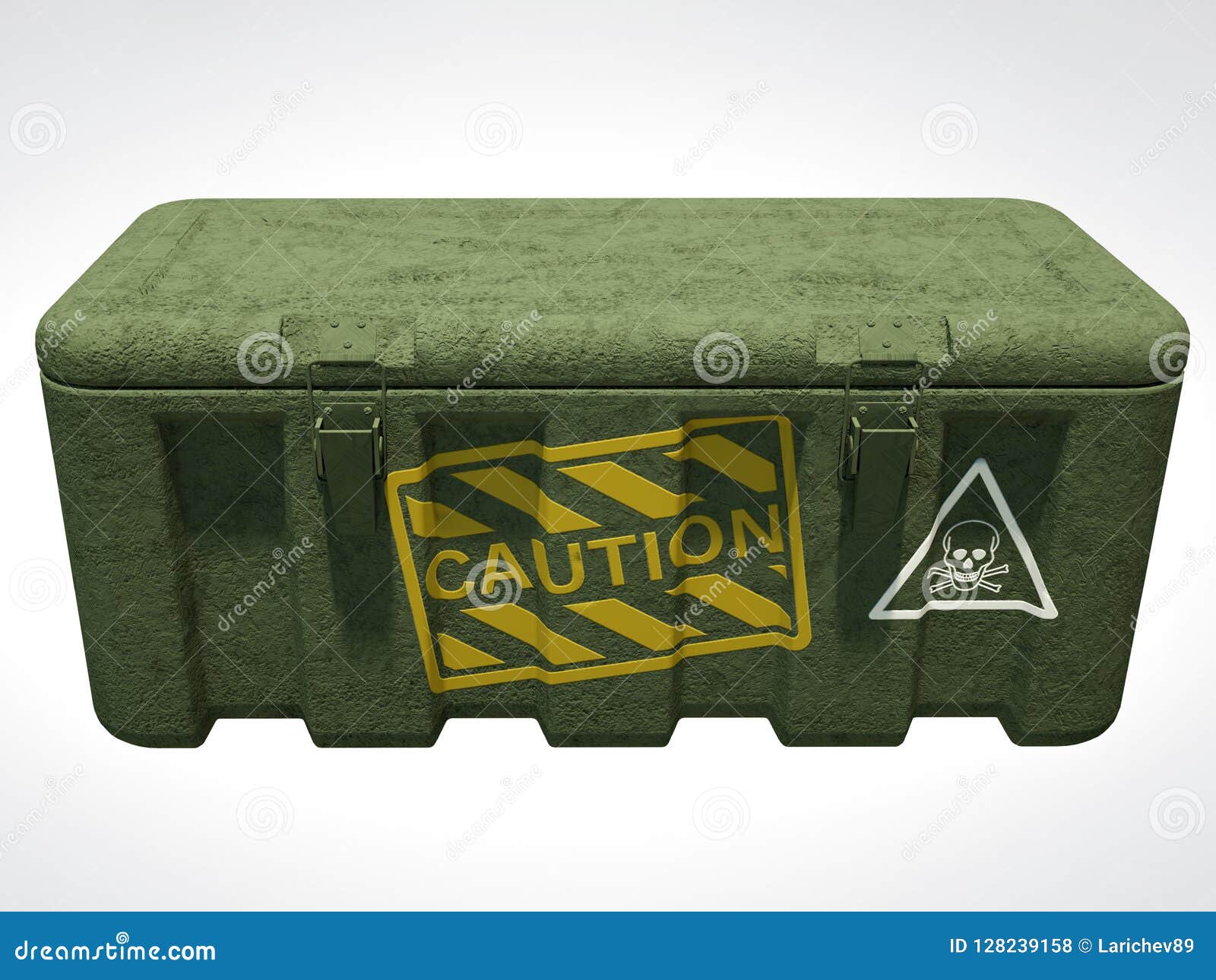 3D Rendering of Military Tough Box Isolated on White Stock Illustration ...