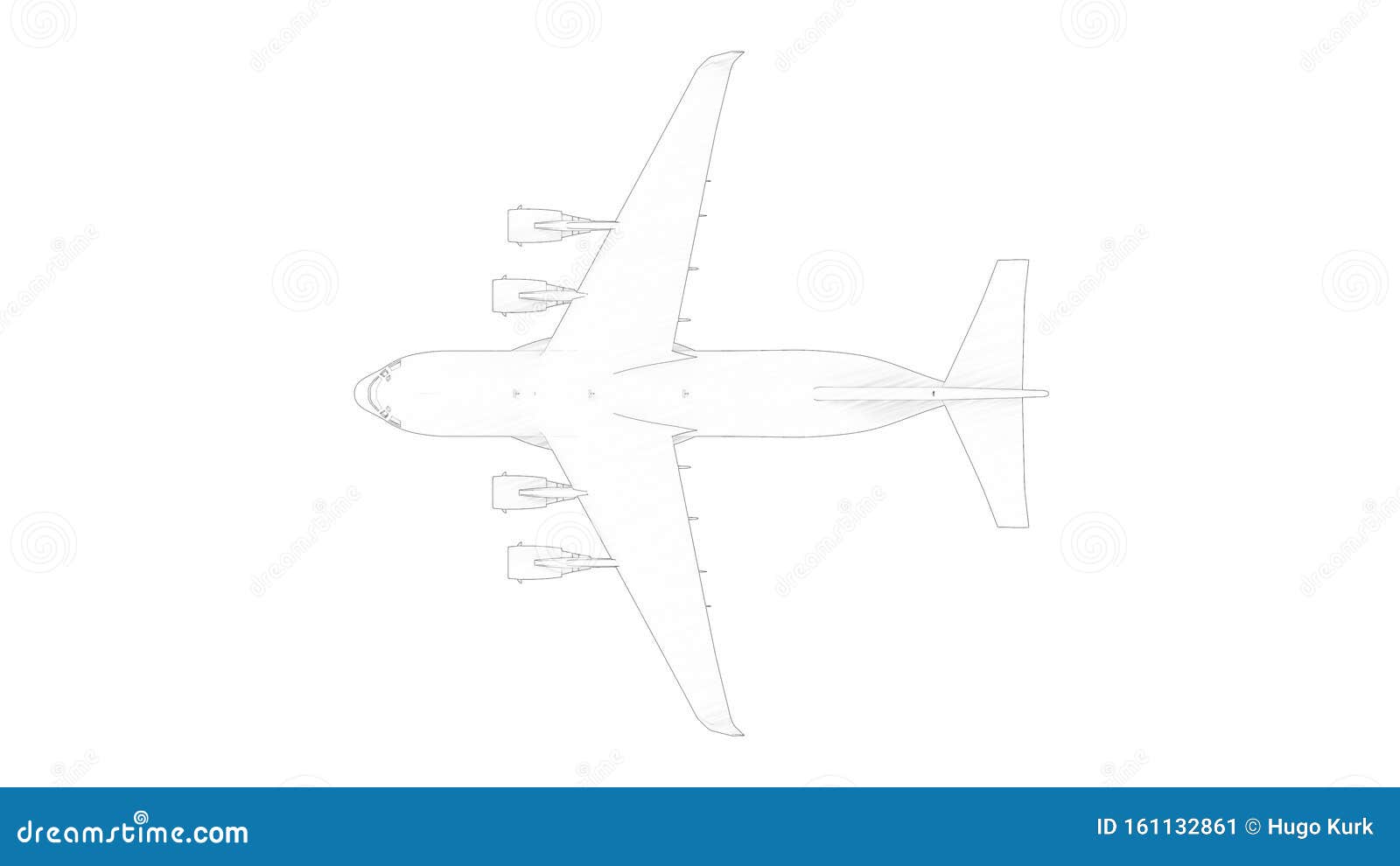 3d Rendering Of A Millatary Cargo Plane Isolated In White Background ...