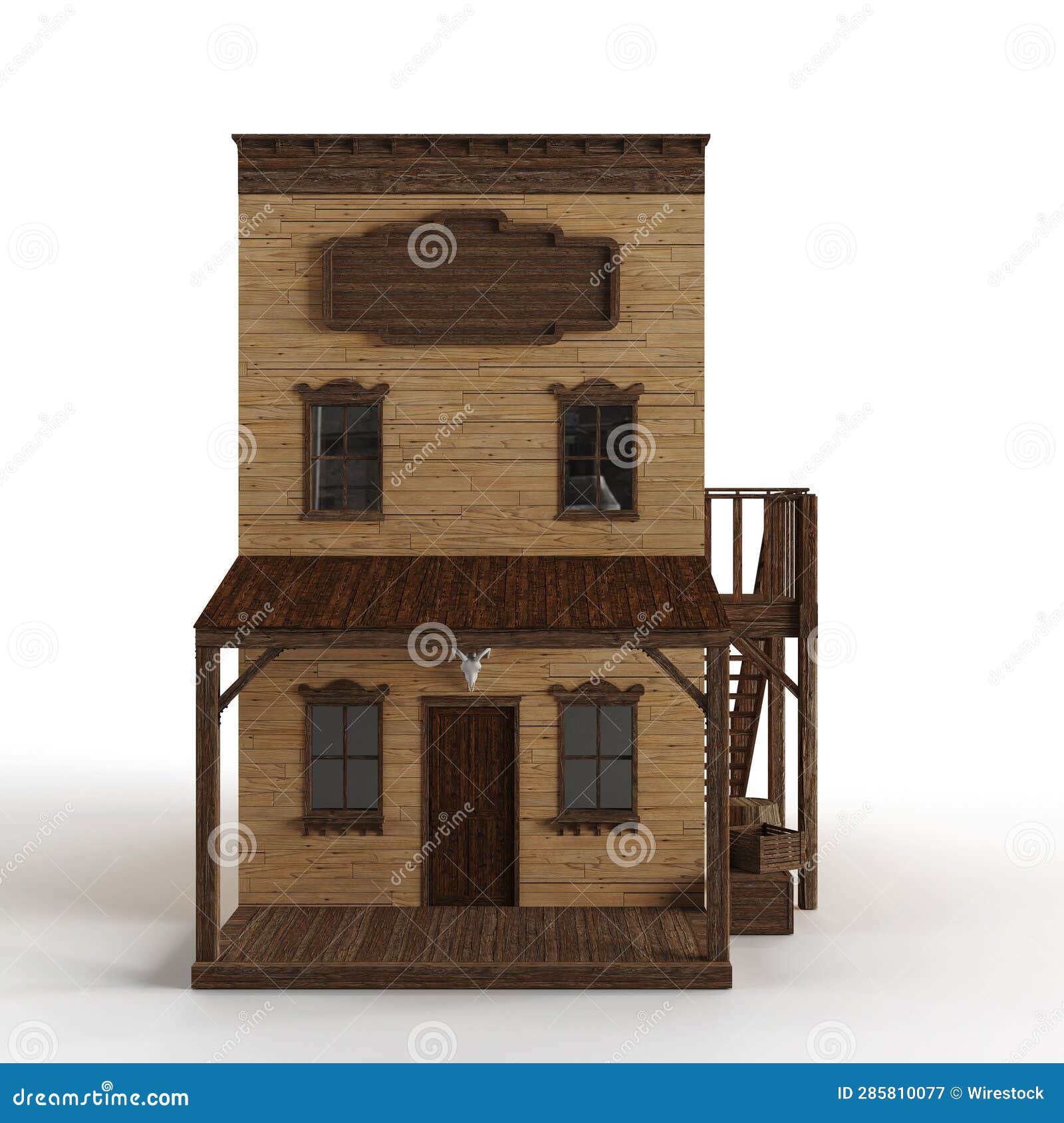3D Rendering of a Miniature Shop Model Isolated on a White Background ...