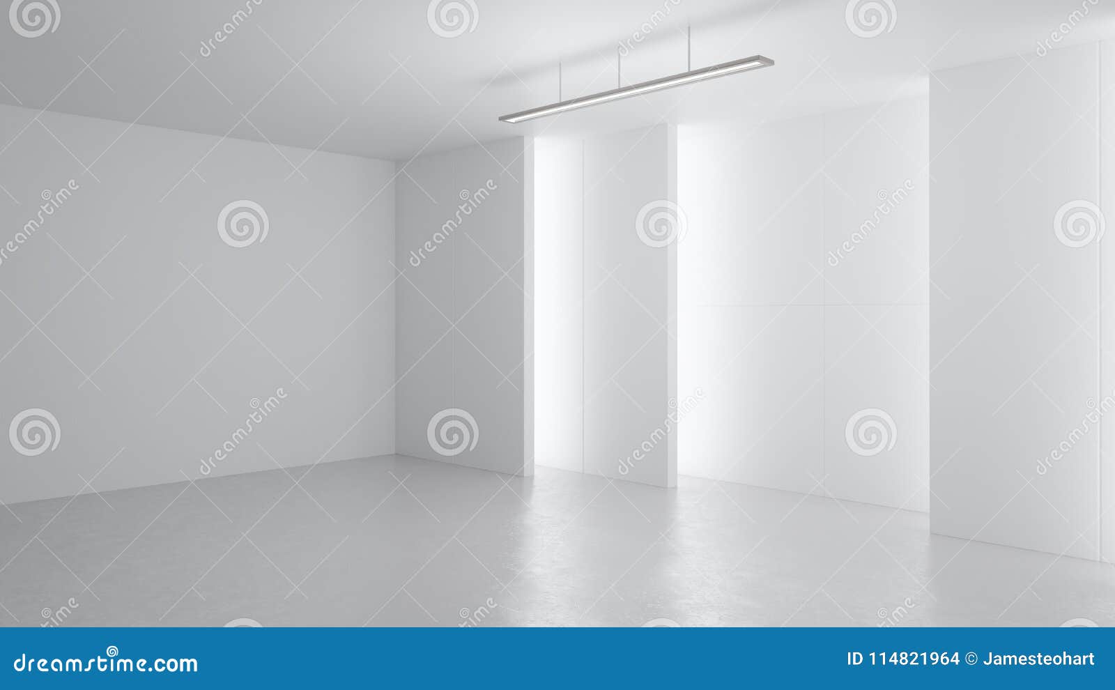3D Rendering, Minimalist and Modern Design Studio Room Space Background ...