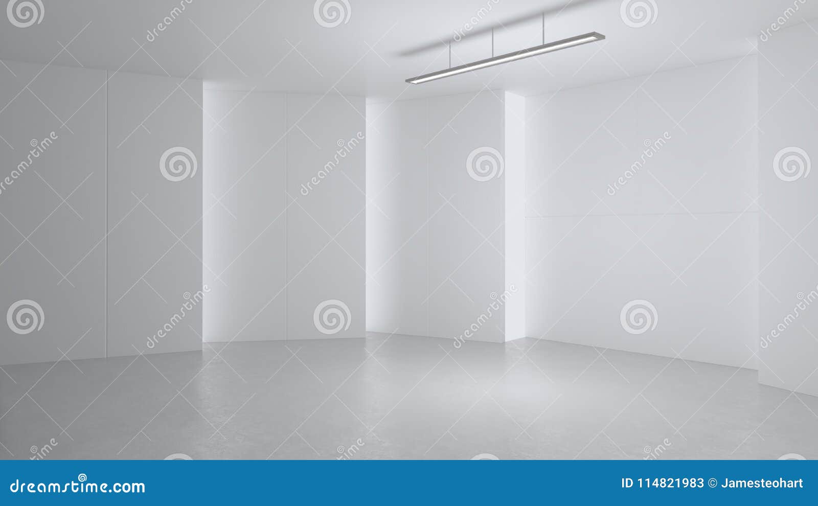 3D Rendering, Minimalist and Modern Design Studio Room Space Background ...
