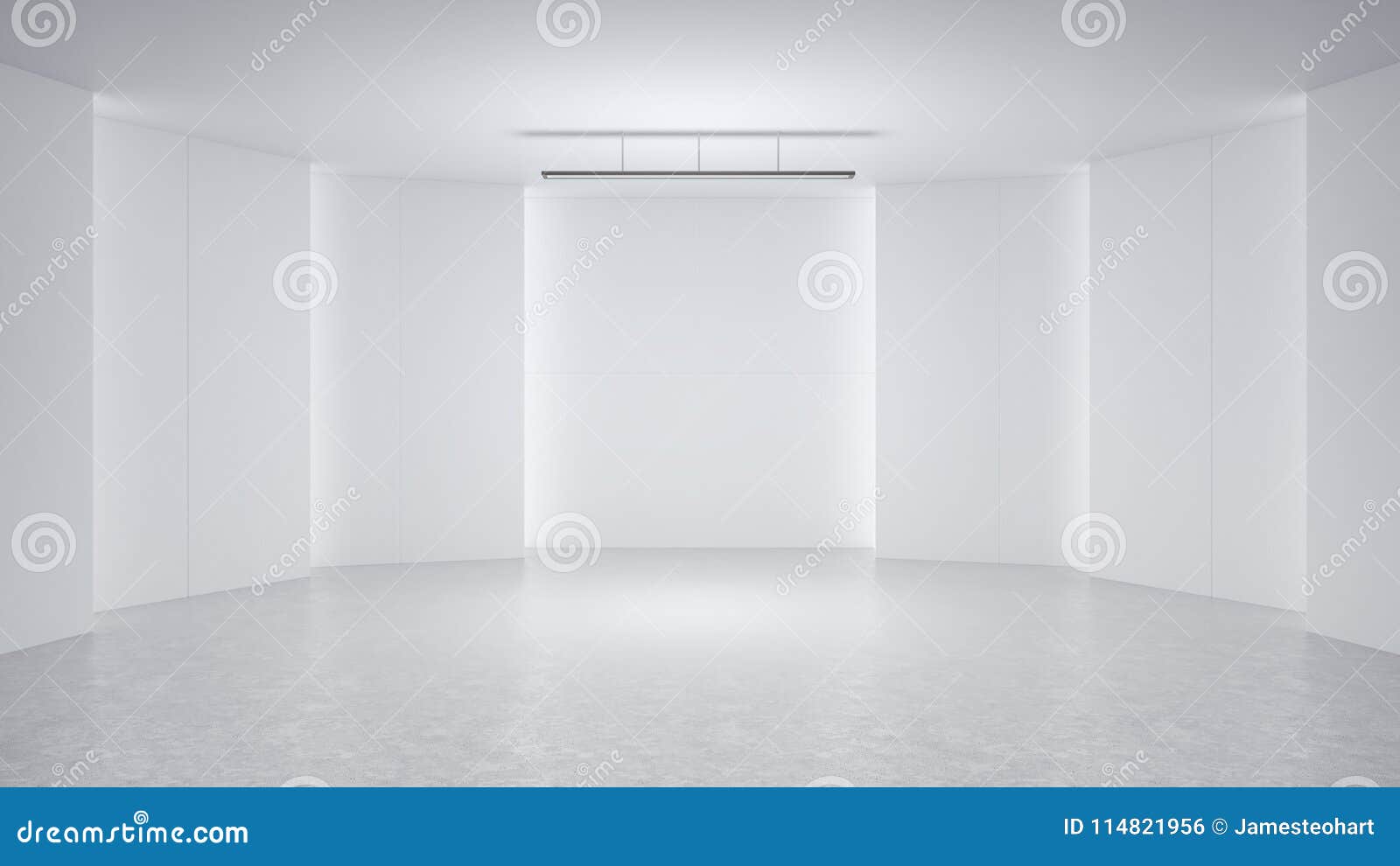 3D Rendering, Minimalist and Modern Design Studio Room Space Background ...