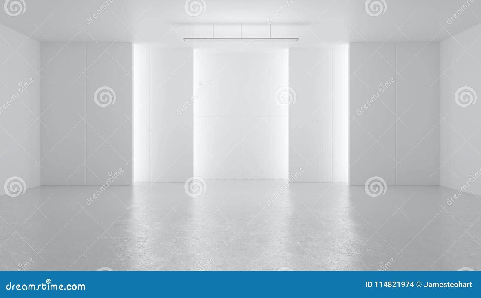 3D Rendering, Minimalist and Modern Design Studio Room Space Background ...