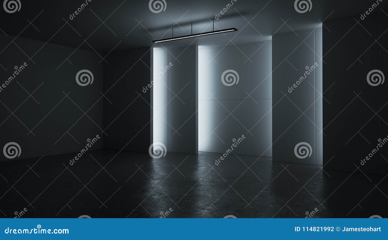 3D Rendering Minimalist and Modern Design Studio Room Space Background ...