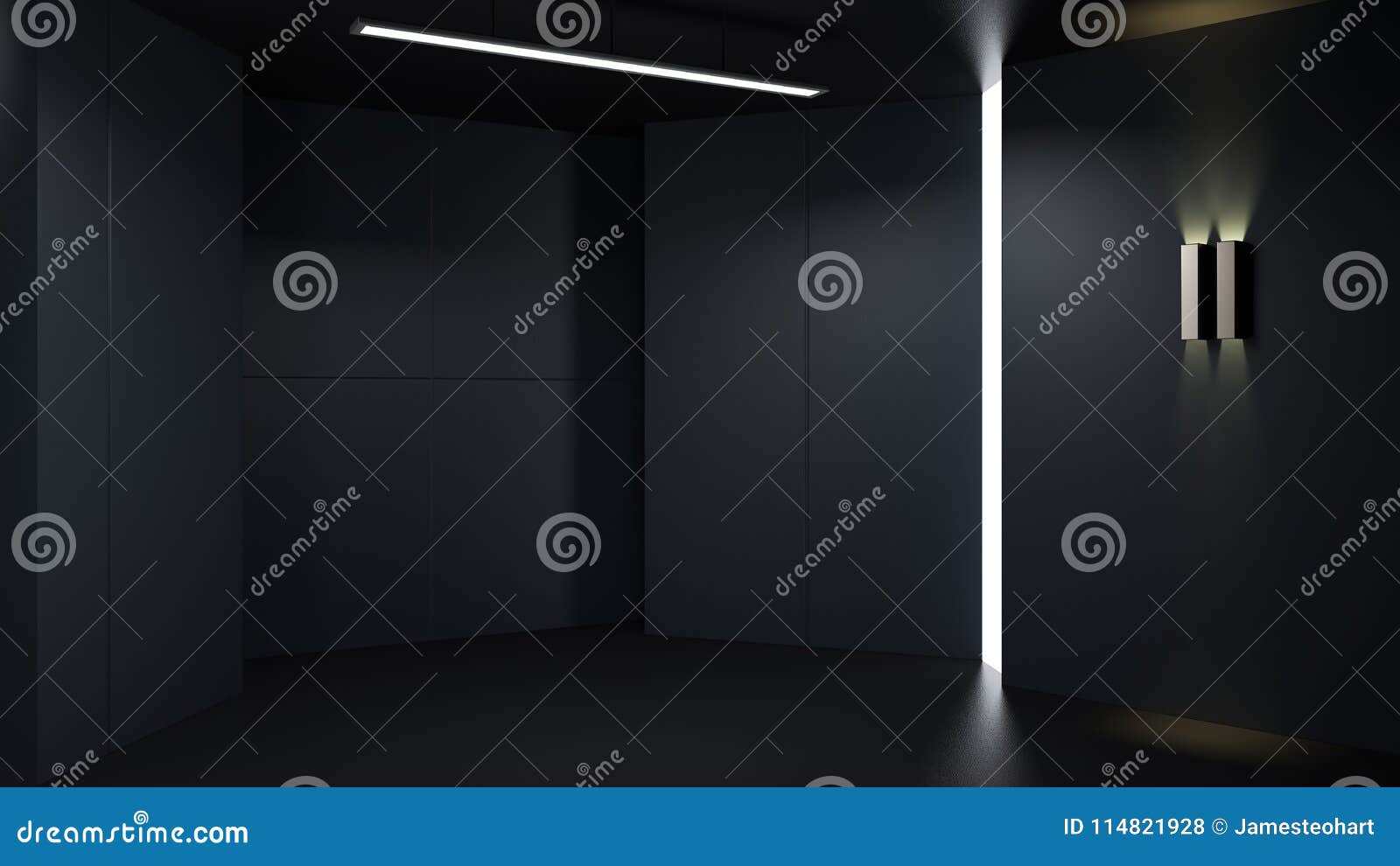 3D Rendering Minimalist and Modern Design Studio Room Space Background ...