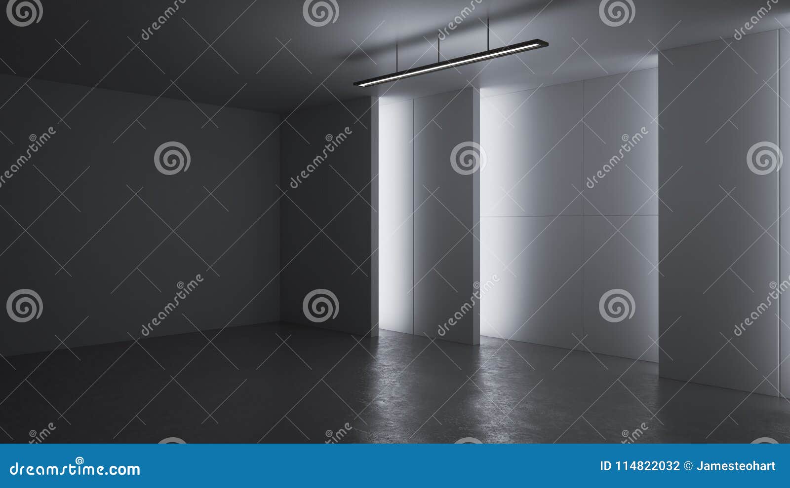 3D Rendering Minimalist and Modern Design Studio Room Space Background ...