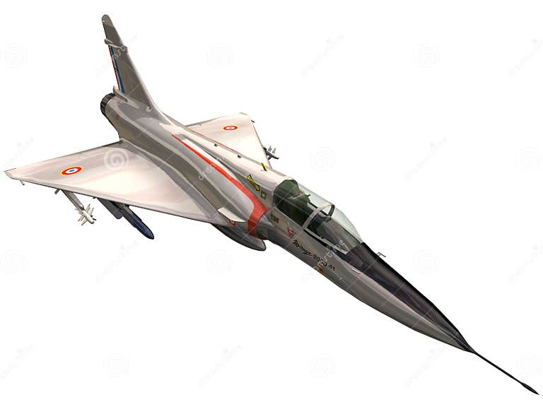 3d Rendering of a Mirage Jet Fighter Stock Illustration - Illustration ...