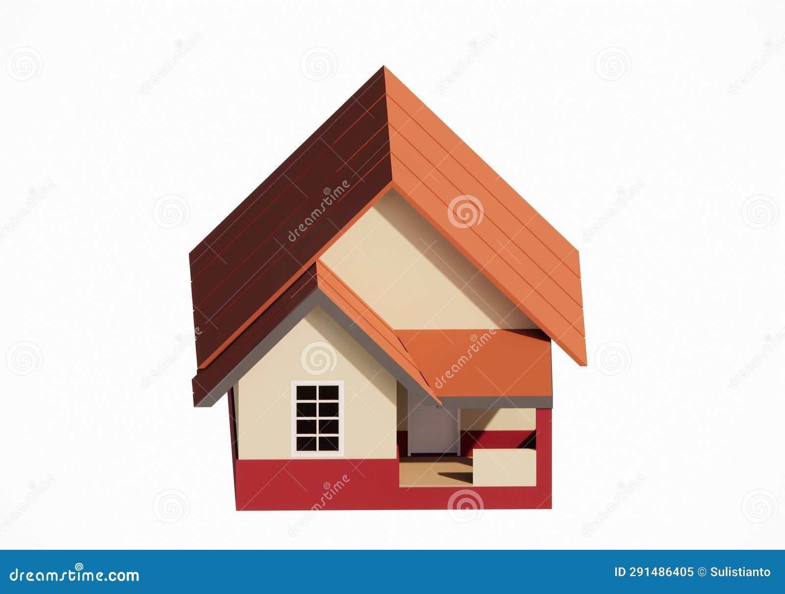 3d Rendering Model of a Simple Rural House Suitable for Illustration ...