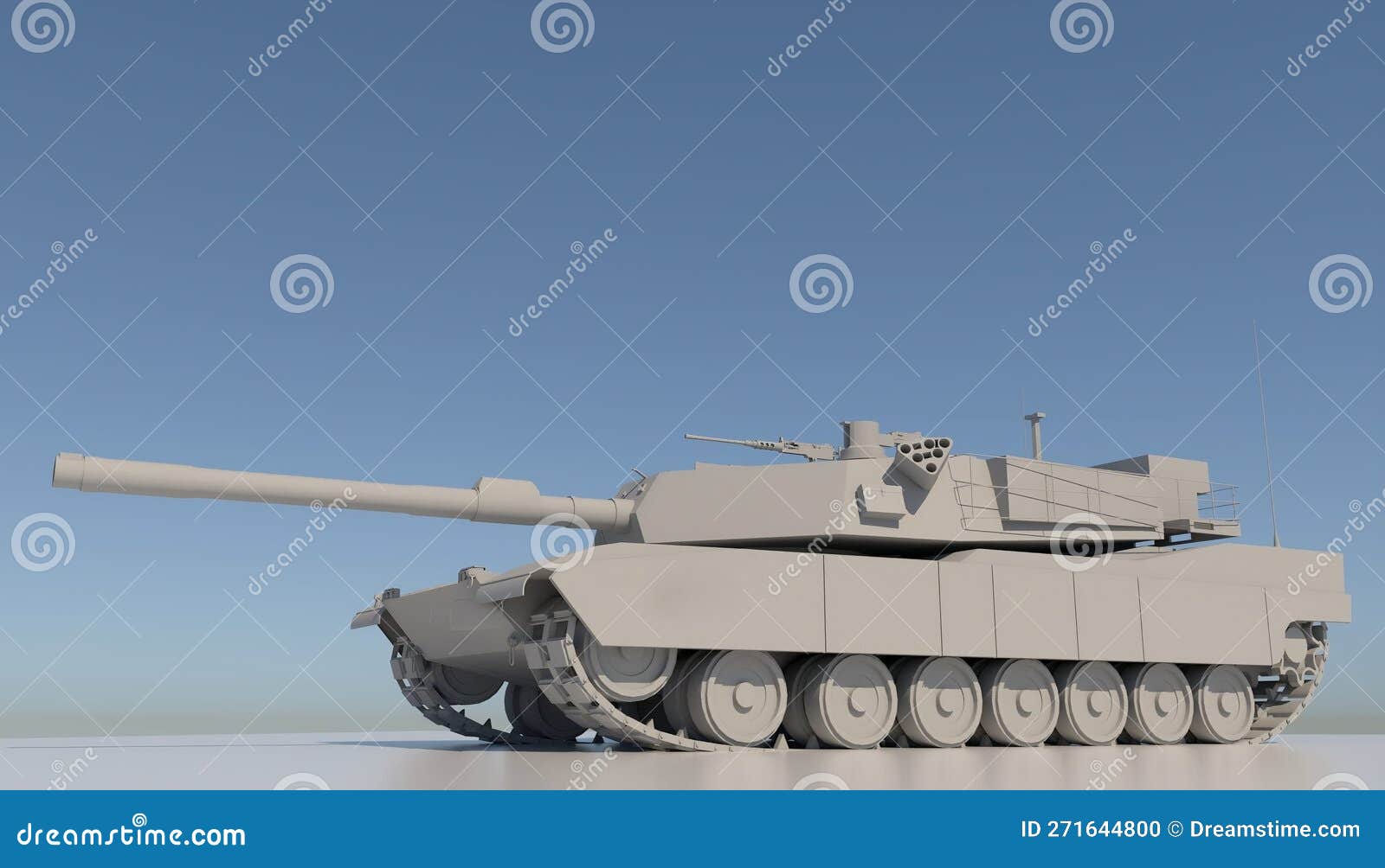3d Rendering of a Modern American Main Battle Tank Stock Illustration ...