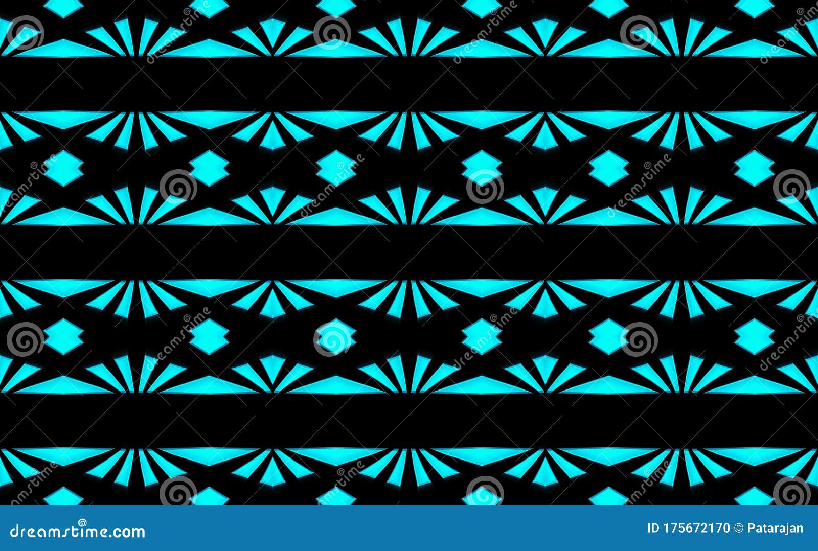 3d Rendering. Modern Blue Beam Light Stripe in Geometric Shape Line ...