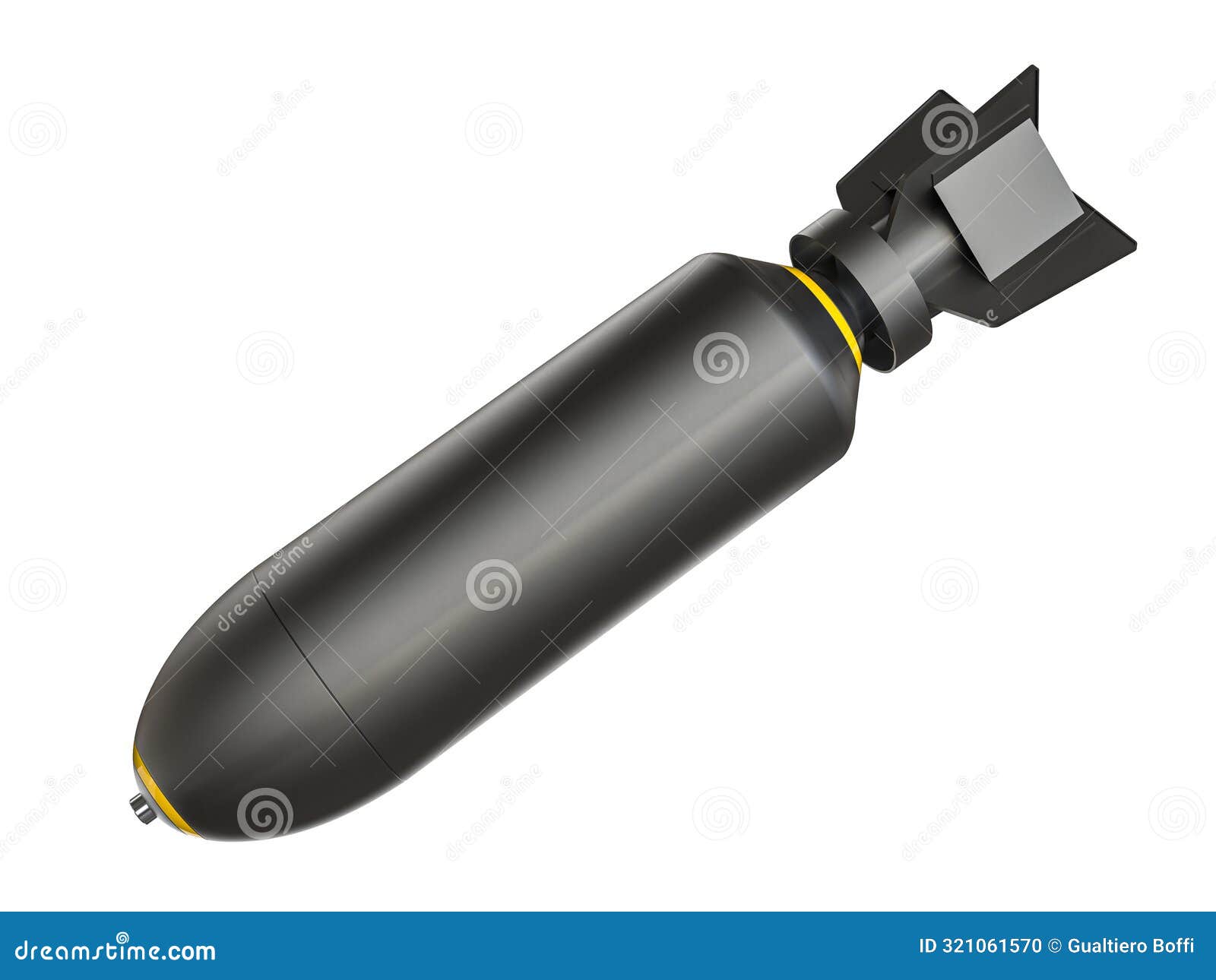 3d Rendering of a Modern Bomb Stock Illustration - Illustration of ...