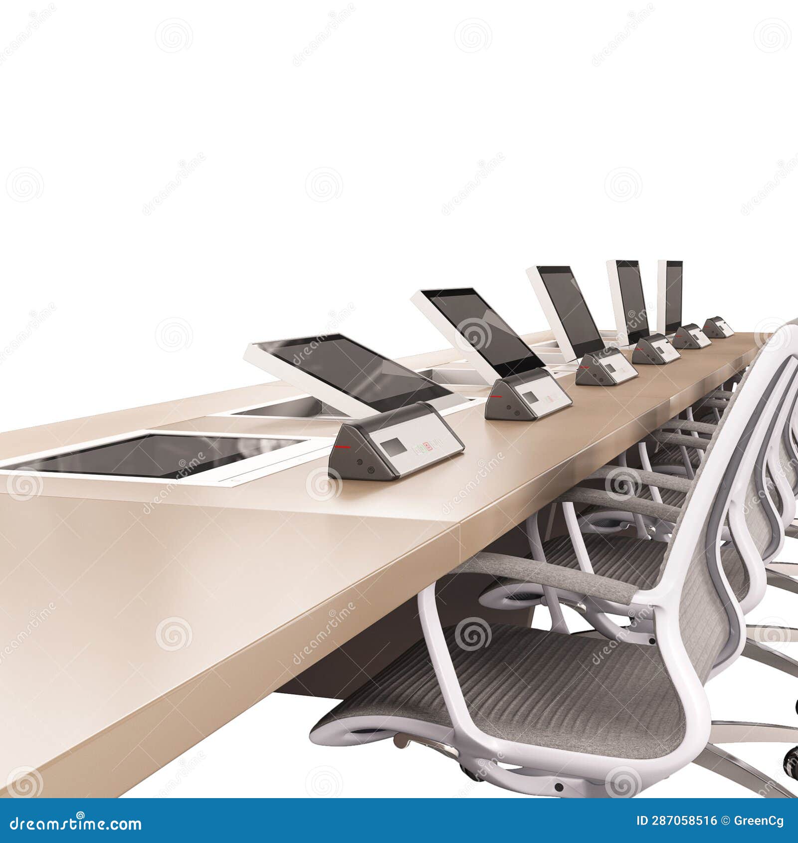 3d Rendering of Modern Conference Table Stock Illustration ...