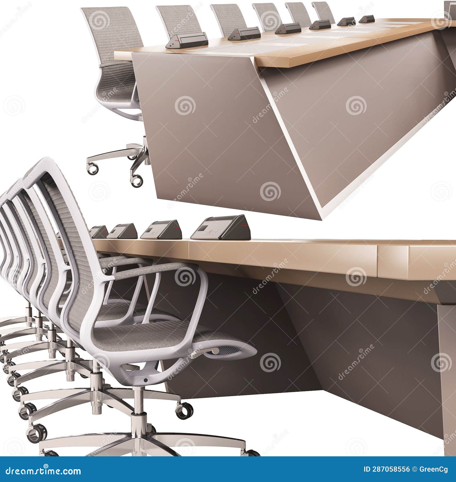 3d Rendering of Modern Conference Table Stock Illustration ...