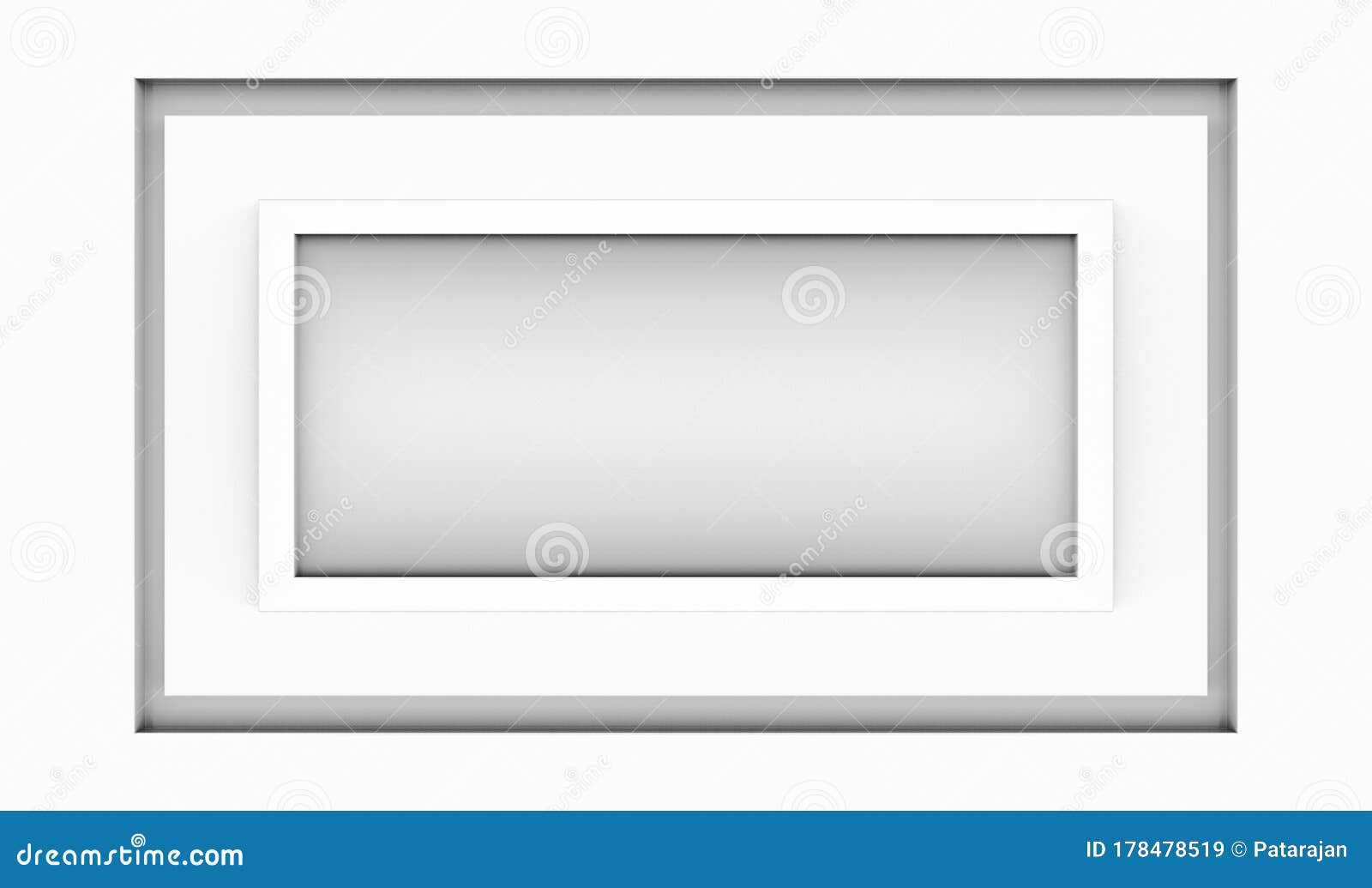 3d Rendering. Modern Empty Simple Rectangle Frame Wall Background ...
