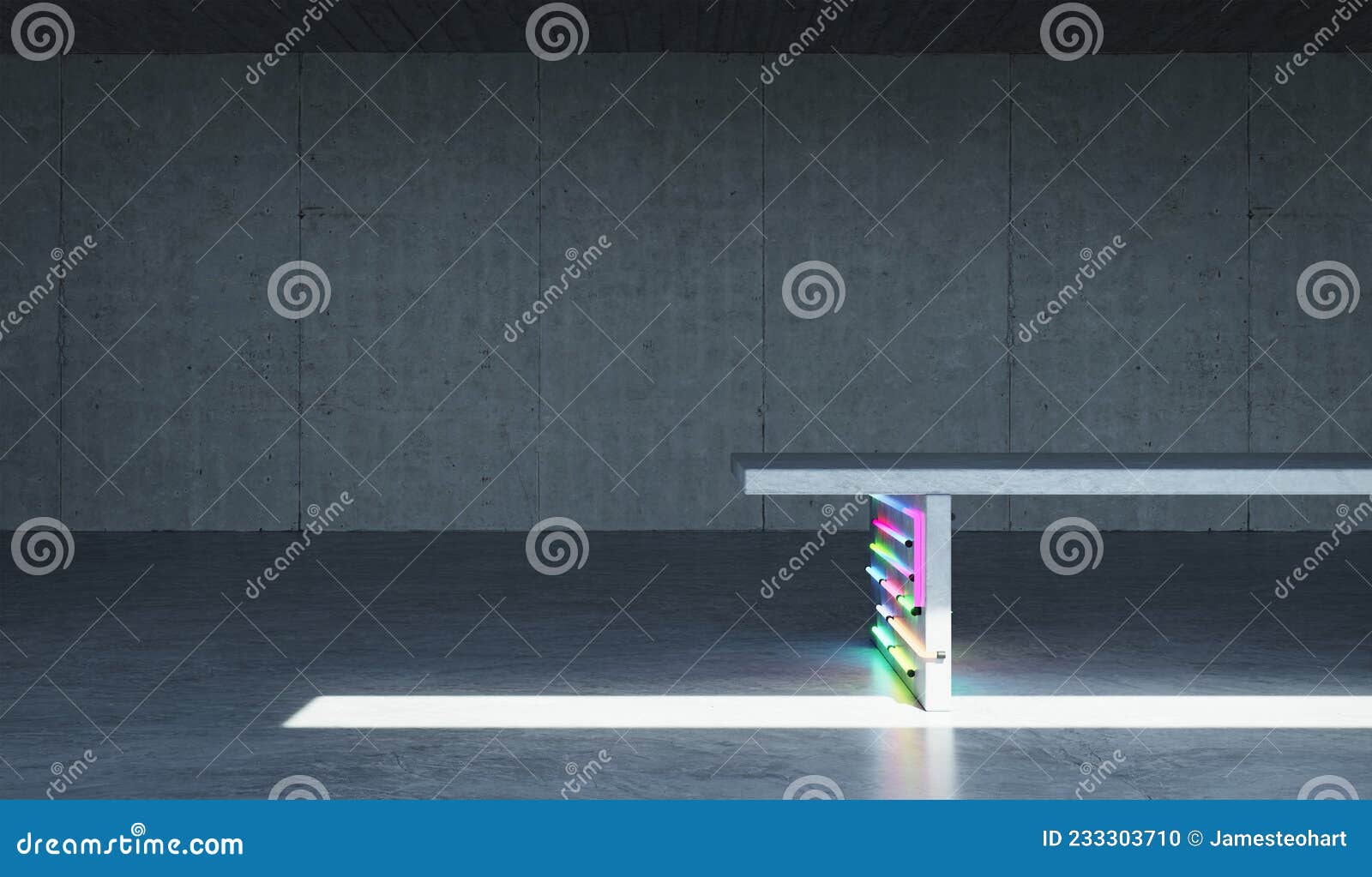 3D Rendering of a Modern and Futuristic Loft Interior Design Stock ...