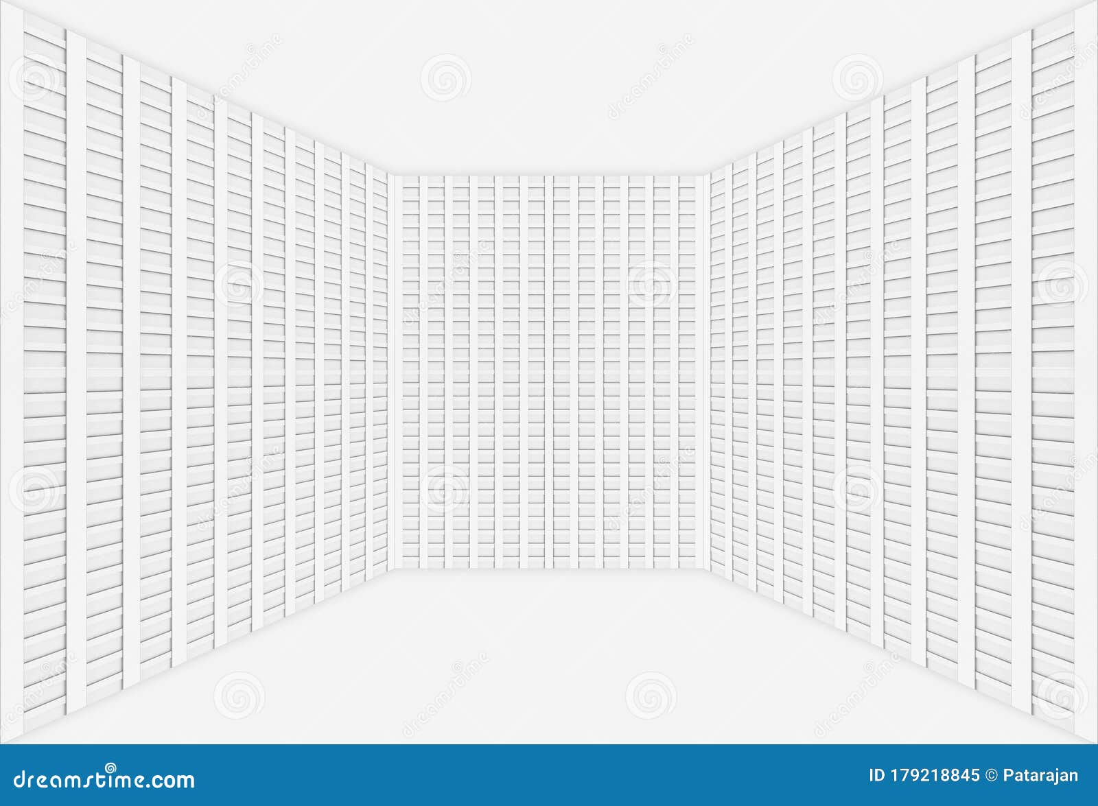 Square Room White Wireframe In Perspective On Blue Background. Hallway ...