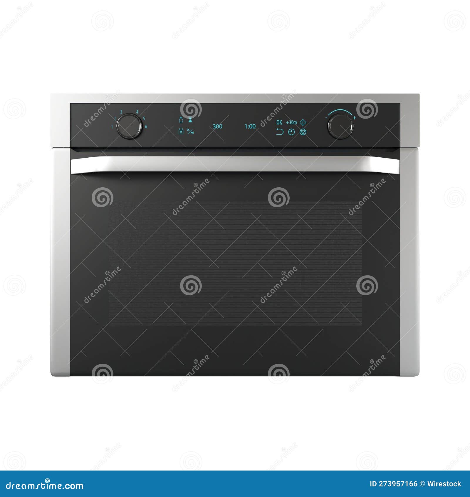 3d Rendering of a Modern Microwave Oven Isolated on a White Background ...