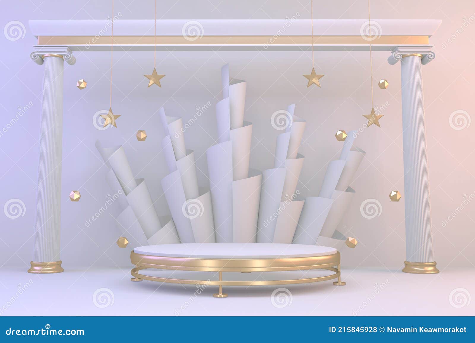 Mock Up 3d Rendering. Modern Minimalistic Mock Up Gold Podium Abstract ... Mock Up 3d Rendering. Modern Minimalistic Mock Up Gold Podium Abstract ...