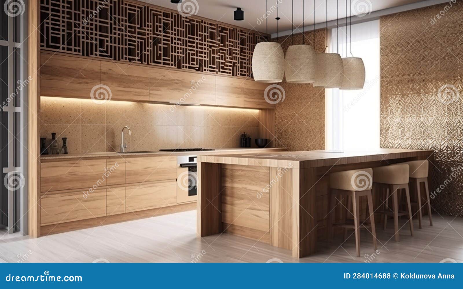 3d Rendering of Modern Modern Hd Kitchen , Concept of Contemporary ...