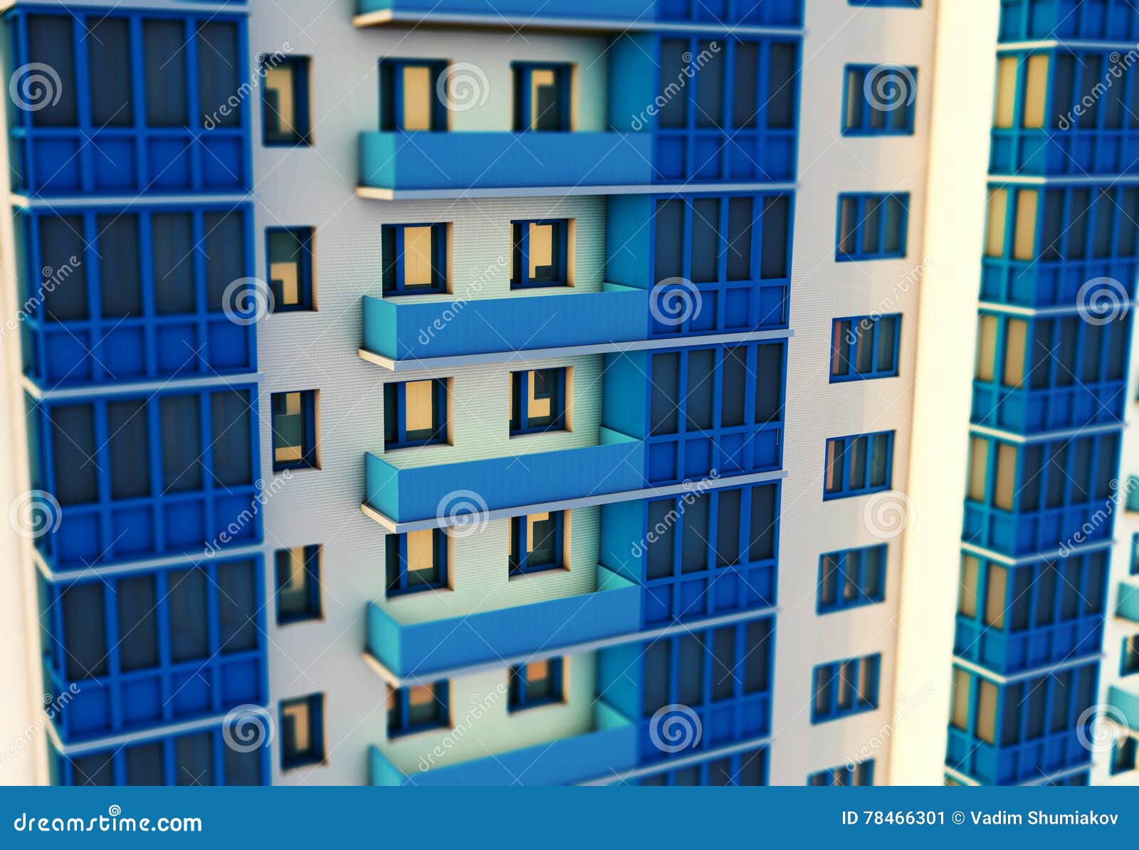 3d Rendering of Modern Multi-storey Residential Building Stock ...