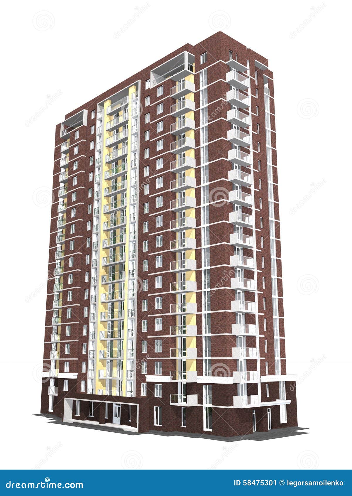 3d Rendering of Modern Multi-storey Residential Building Stock ...