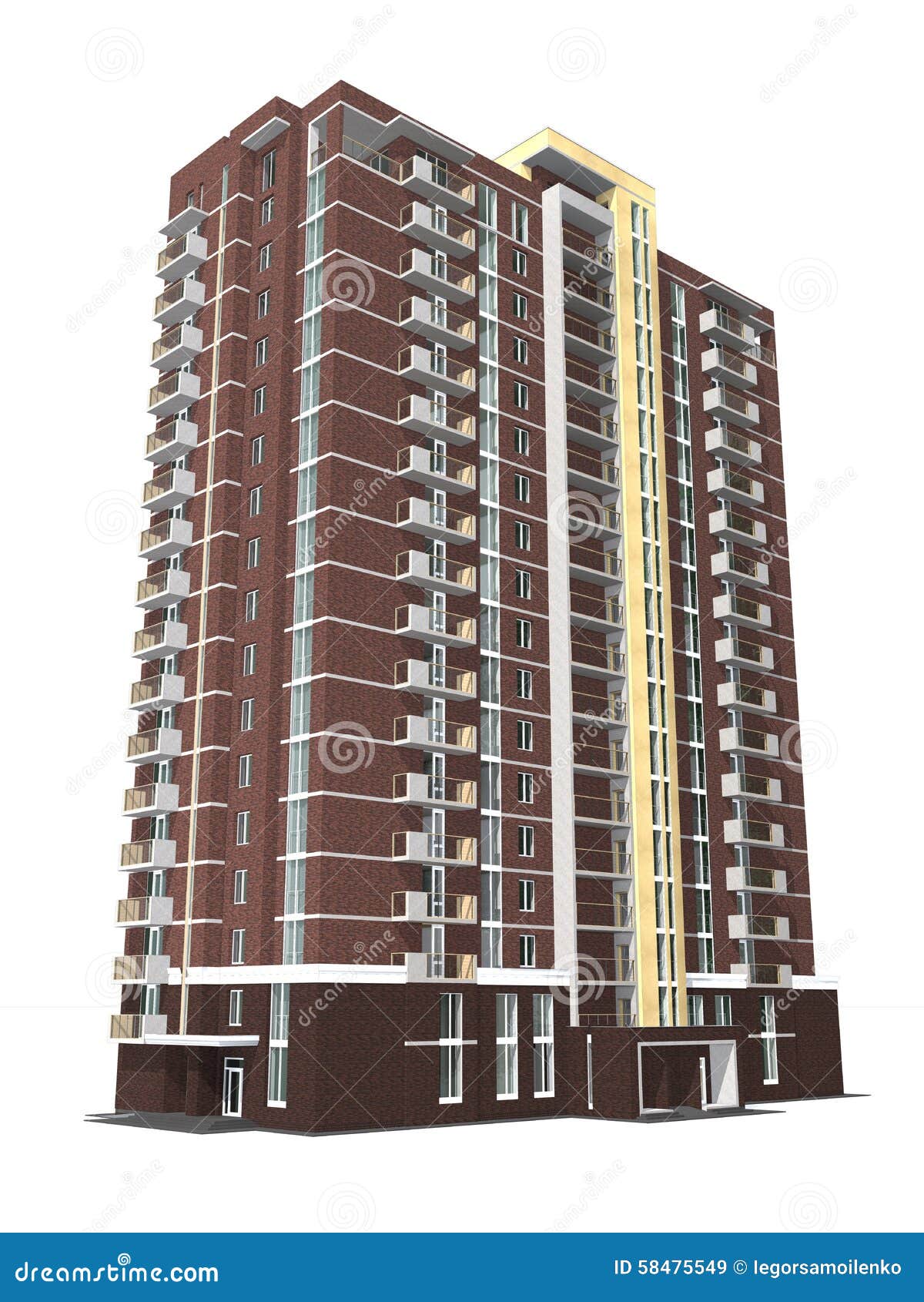 3d Rendering of Modern Multi-storey Residential Building Stock ...