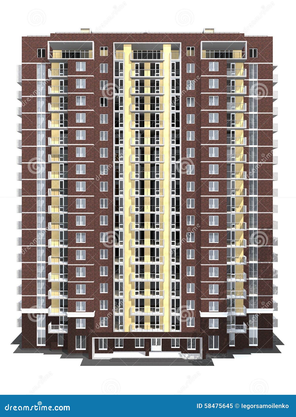 3d Rendering of Modern Multi-storey Residential Building Stock ...