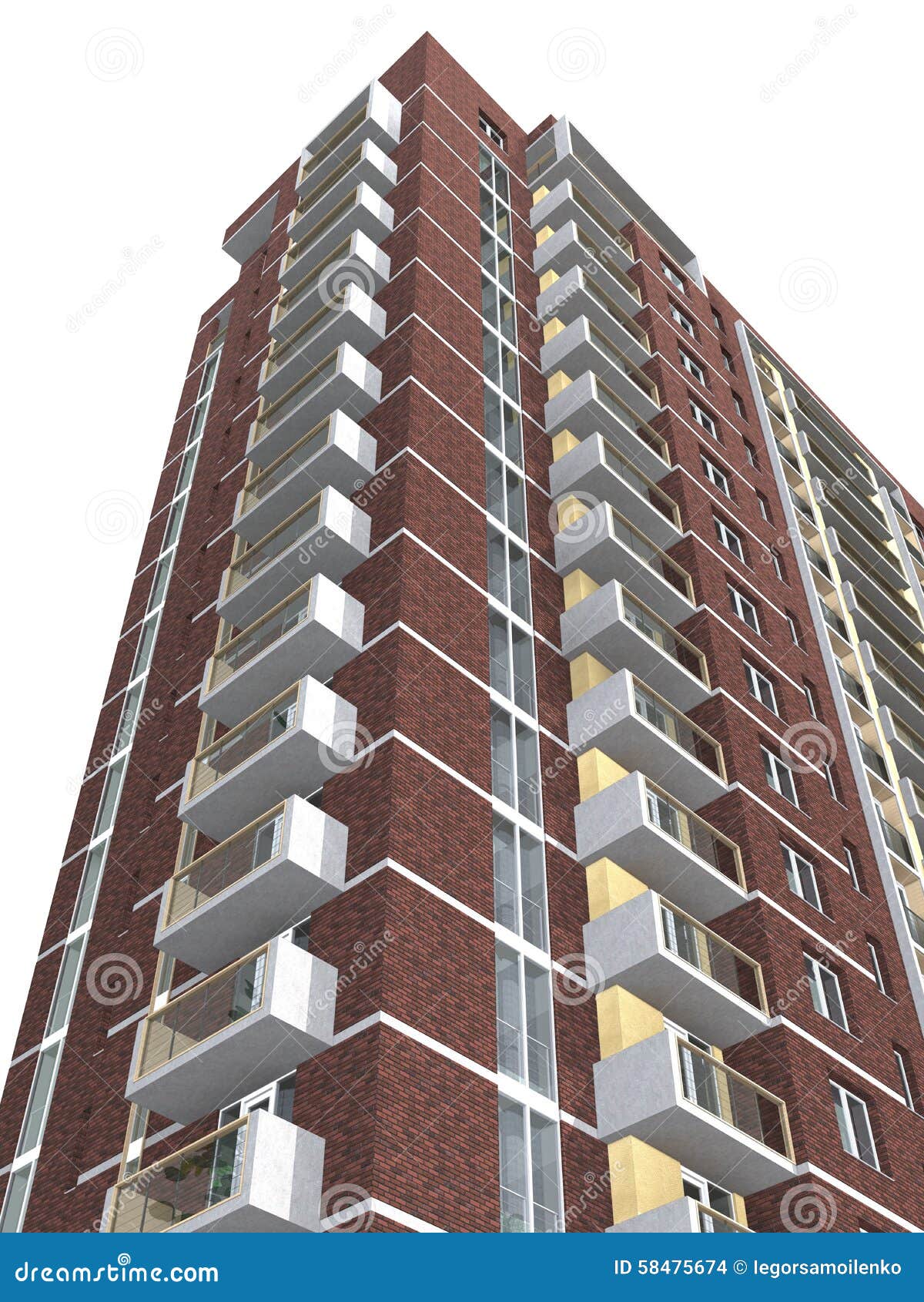 3d Rendering of Modern Multi-storey Residential Building Stock ...