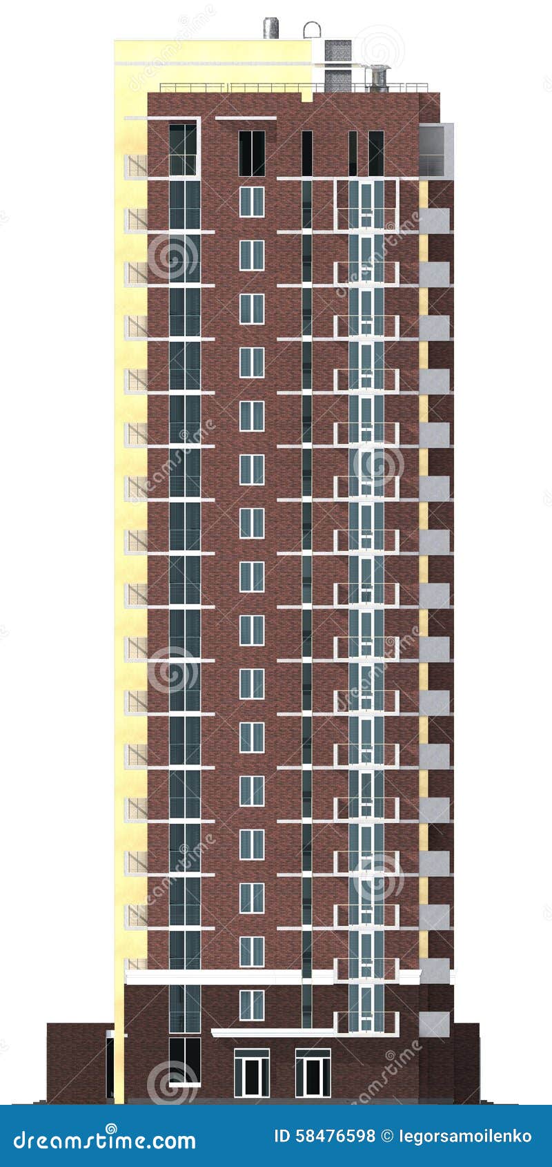 3d Rendering of Modern Multi-storey Residential Building Stock ...