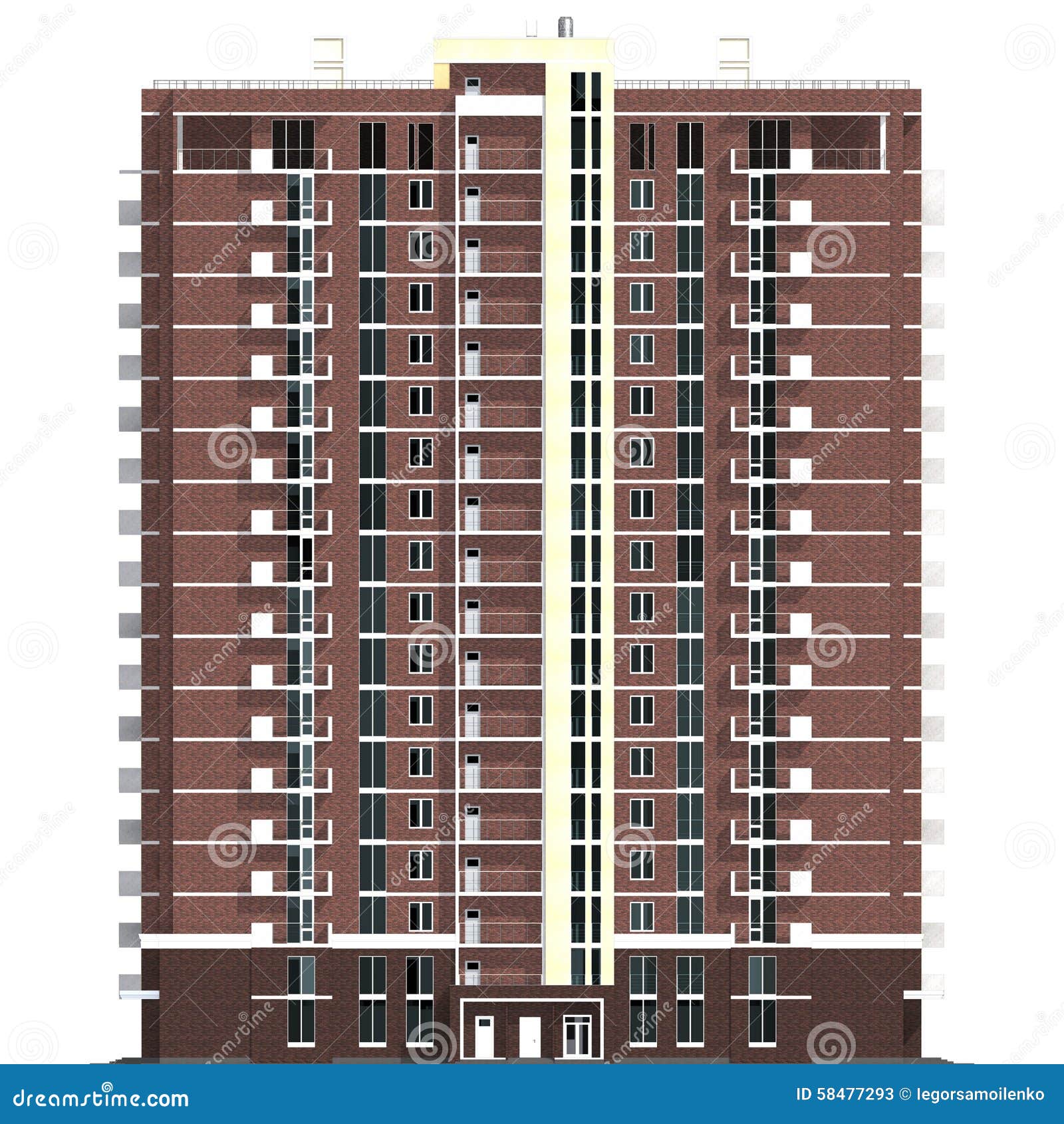 3d Rendering of Modern Multi-storey Residential Building Stock ...