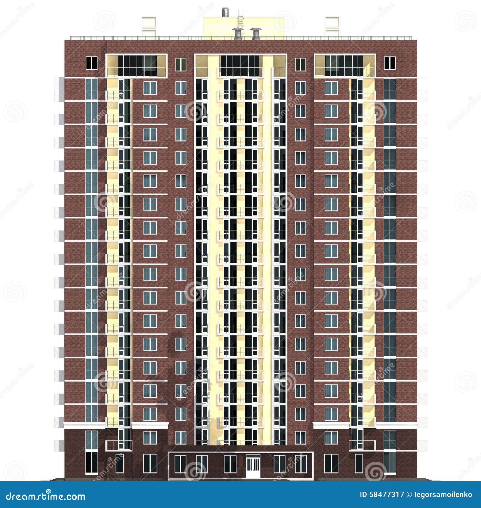 3d Rendering of Modern Multi-storey Residential Building Stock ...