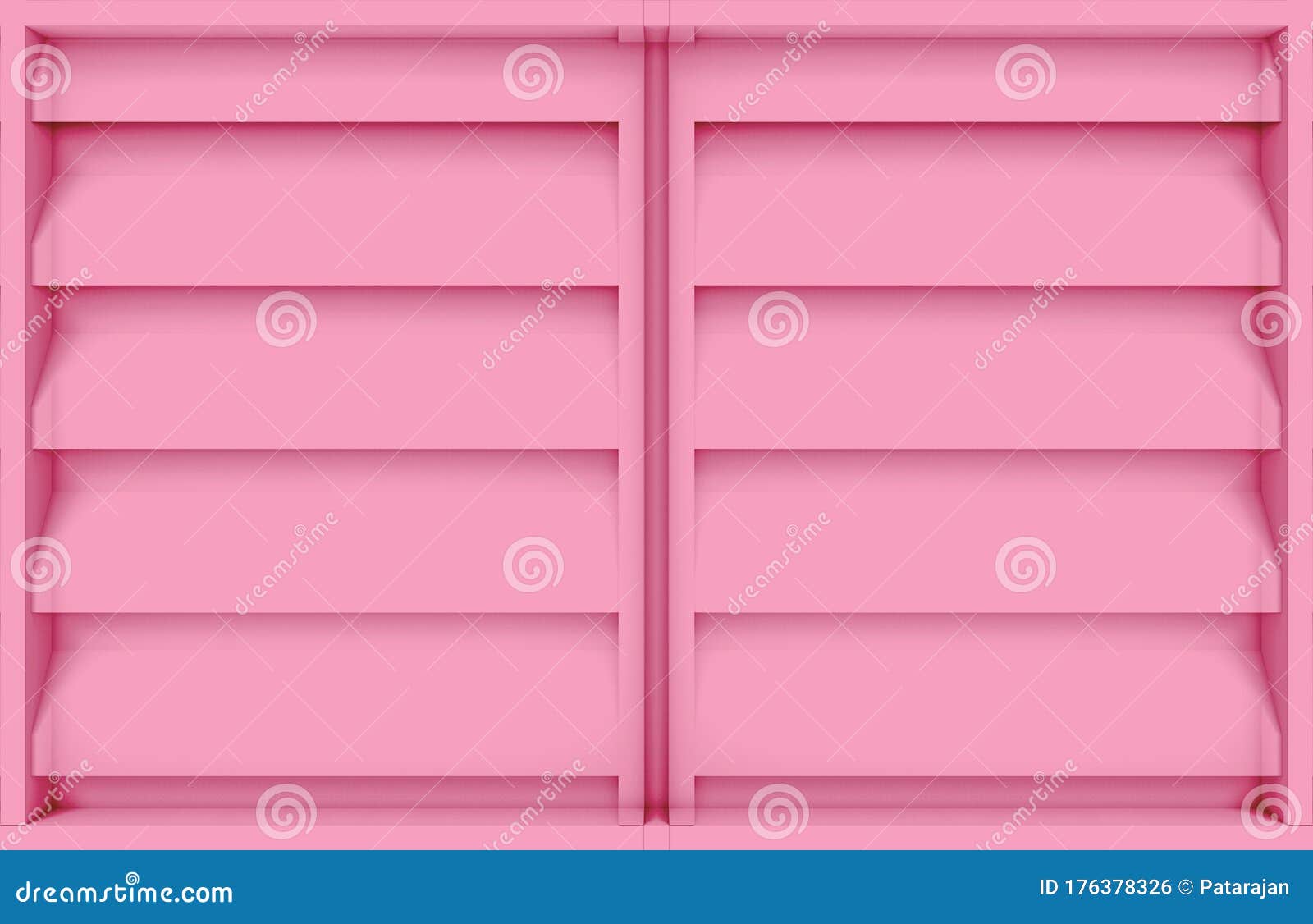 3d Rendering. Modern Pink Wood Panel Window Design Wall Background ...