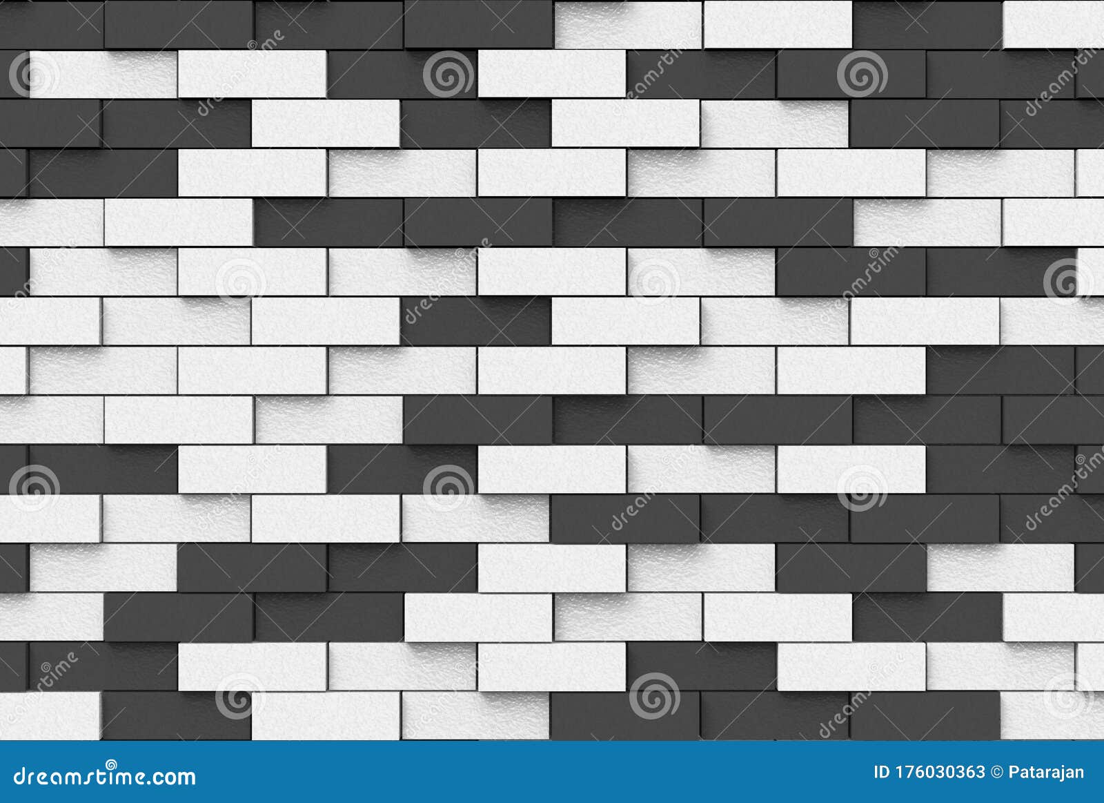 Random Brick Shaped Rectangle Inset White Cube Boxes Or Block ...