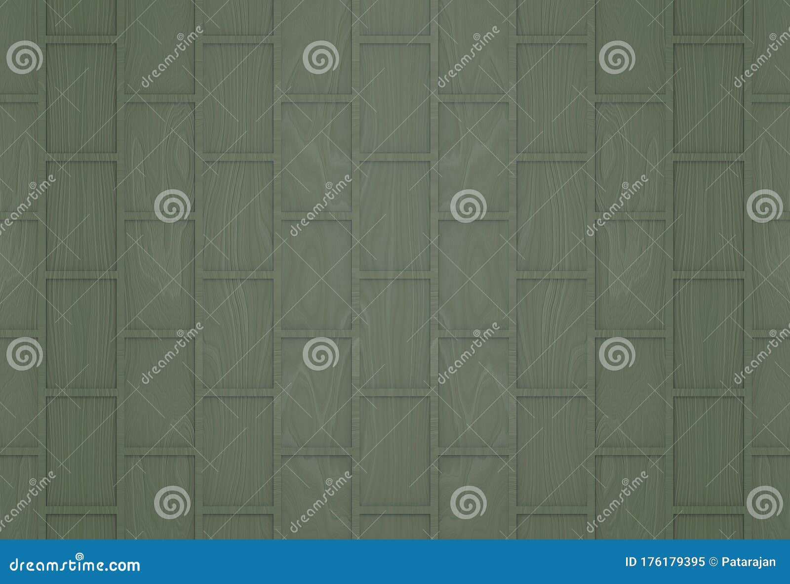 3d Rendering.modern Retro Green Rectangle Shape Pattern Wood Wall ...
